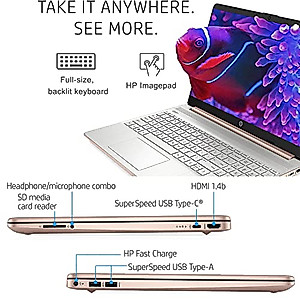 HP 15.6" Touchscreen Laptop with Backlit Keyboard, 15.6-inch HD Touchscreen Display, AMD Dual-core Processor, AMD Radeon Graphics, Thin & Portable, Windows 10 Home(8GB RAM | 256GB SSD)
