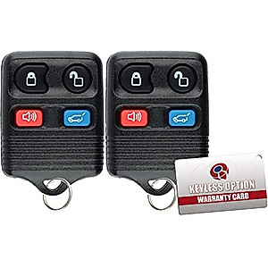 KeylessOption Keyless Entry Remote Car Key Fob for SUV Ford Edge Escape Expedition Explorer Flex (Pack of 2)