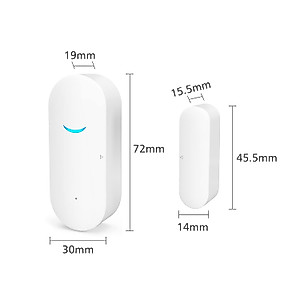 WiFi Door and Windows Sensor Magnets Smart Phone APP Control Compatible with Alexa Google Assistant Wireless Security Alarm Door Open push message for Home Bussiness Burglar Alert (Not suport 5G WIFI)