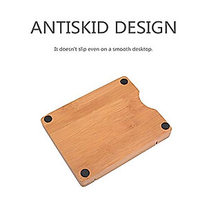 Sulimy Pot Lids Holder Bamboo Pan Lids Holder Foldable Lid Shelf Kitchen Utensils Holders Wooden Lid Spoon Rest Tray Dish Drainer Pan Pot Drying Rack Tableware For Kitchen Accessory