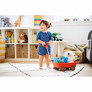 Green Toys Wagon, Orange - Pretend Play, Motor Skills, Kids Outdoor Toy Vehicle. No BPA, phthalates, PVC. Dishwasher Safe, Recycled Plastic, Made in USA.