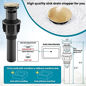 gotonovo 8 Inch Widespread Bathroom Sink Faucet 2 Cross Handles 3 Hole Bathroom Vanity Faucet Deck Mount Basin Mixer Tap with Pop Up Drain with Overflow Antique Brass