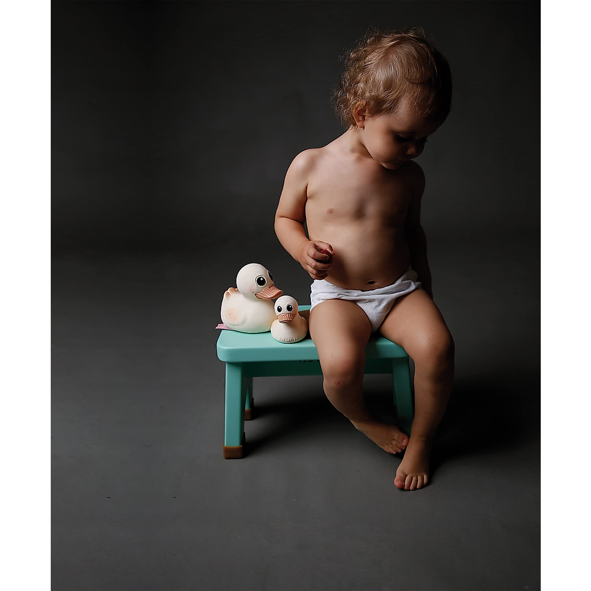 HEVEA Kawan Mini Rubber Duck - 100% Natural Rubber Baby Bath Toy - Eco Friendly, Perfect for Playing, Teething, and Bathing - Mold Free Bath Toys - Marshmallow White