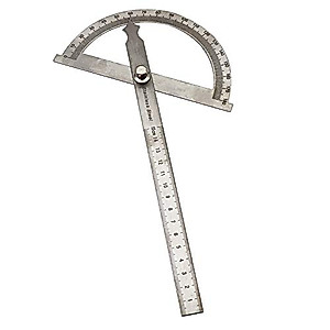 Sipery Angle Finder Protractor 0-180 Degrees Stainless Steel Goniometer Ruler with Swing Arm Measuring Ruler Tool (arm measuring 150mm/6inch)