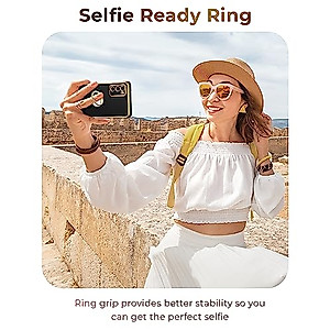 Miss Arts for Samsung Galaxy S20 FE 5G Case, Ring Holder Stand Luxury Bling Electroplated Phone Case with Strap, Cute Soft TPU for Galaxy S20 FE 5G Cover for Women Girls, Black