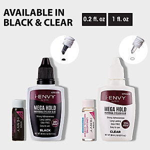 iENVY Individual Cluster Lash Glue, Strong Hold Individual Lash Adhesive, Waterproof Long-Lasting Individual Lash Glue, Clear (2 Pack)