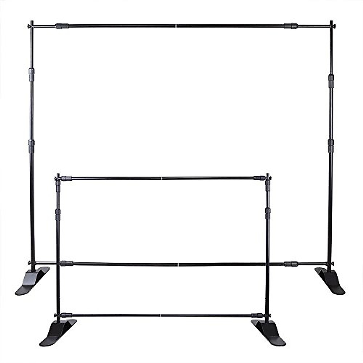 VEVOR Backdrop Banner Stand 8 x 8 Ft, Adjustable Heavy Duty Backdrop Stand Kit for Photography Studio, Trade Show Wall Exhibitor Photo Booth Background