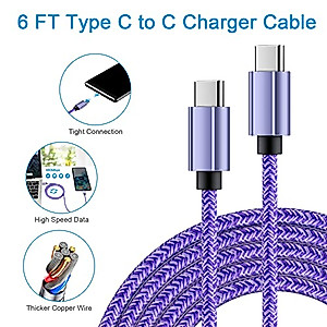 Type C Charger Fast Charging Block, 20W USB C Fast Wall Charger with 6FT C Charger Cable for Samsung Galaxy A14 A03s A13 A53 5G A23 A73 A04s S23 S22 Ultra S21 S20FE S10e Note 10, Pixel 7Pro 6a 6Pro 5a