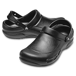Crocs Unisex-Adult Bistro Clog, Slip Resistant Work Shoe, Black, 16 Women/14 Men