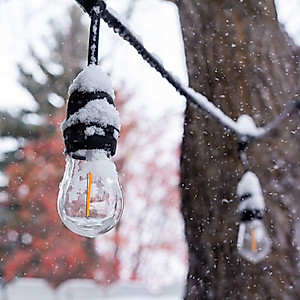 VISTERLITE LED S14 Low Voltage (DC 3V) Replacement Bulbs with E26 Base for Outdoor Solar String Lights, 15 Pack, Clear