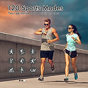 1.90'' with Smart Watches for Men(Answer/Make Calls), Fitness Tracker with Heart Rate Monitor/Bluetooth Call/Text Message/Sleep Monitor/Step Counter/IP68 Waterproof, Smart Watch for Android iOS Phones