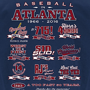 Atlanta Baseball Fans. Baseball in Atlanta Navy T-Shirt (Sm-5X) (Short Sleeve, X-Large)