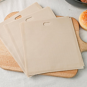 VGOODALL 6PCS Reusable Toaster Bags, Non Stick Sandwich Bags Heat Resistant Oven Bags Easy to Clean for Grilled Cheese