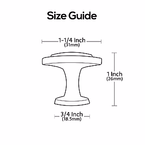 Alzassbg 5 Pack Brushed Black Nickel Cabinet Knobs, 1-1/4 Inch Diameter Kitchen Cabinet Hardware Round Knobs for Cabinets and Drawers AL6012BBN