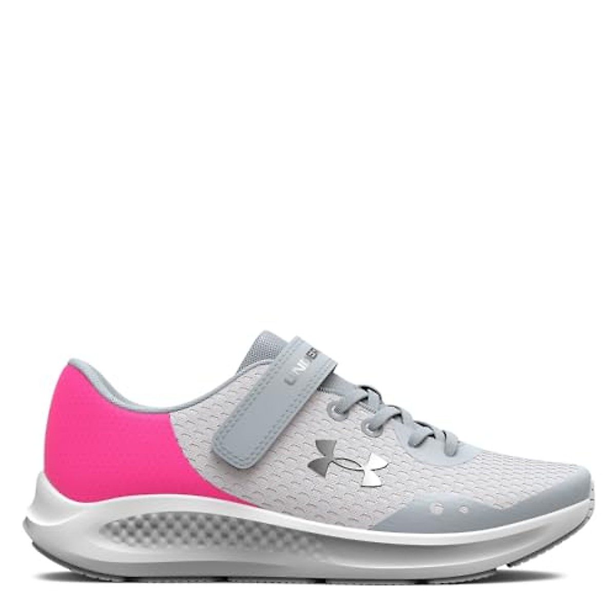 Under Armour Girls' Pursuit 3 Alternate Closure, Halo Gray/Metallic Silver, 2 Medium US