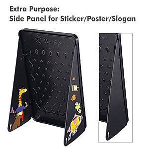 WinSpin 30" Prize Drop Board Foldable Stand Disk Drop Board Game Customizable 6 Slots with 10 Pucks for Carnival Tradeshow Party, (19"x30")