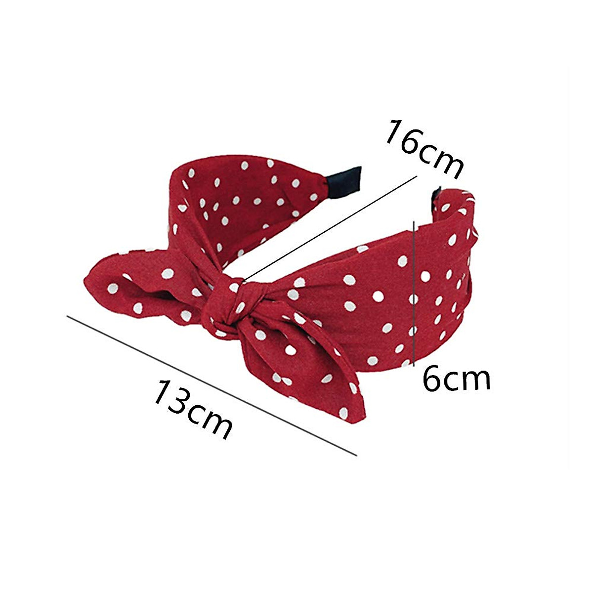 2Pcs Polka Dot Print Bowknot Headband Wide Band Cloth Hairbands Hair Hoop Headwrap Hair Accessories for Women Girls, DuoGo-140