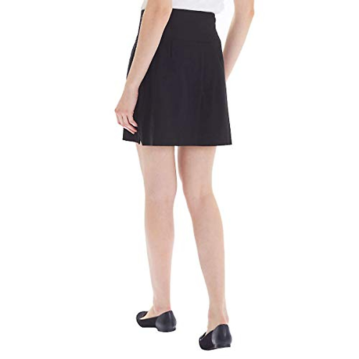 SC&CO Women's Comfortable Stretch Double wraparoand Skort (XXLarge, Black)
