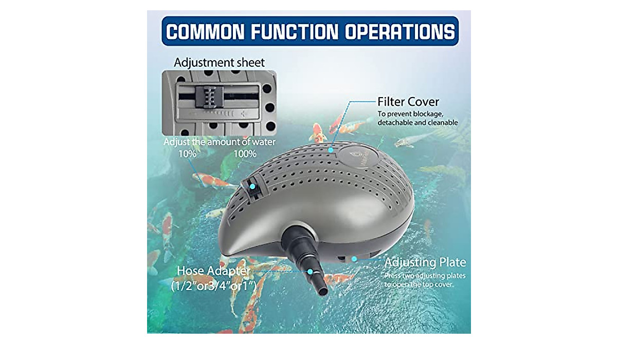 Water Rebirth Submersible Pump for Aquariums & Ponds