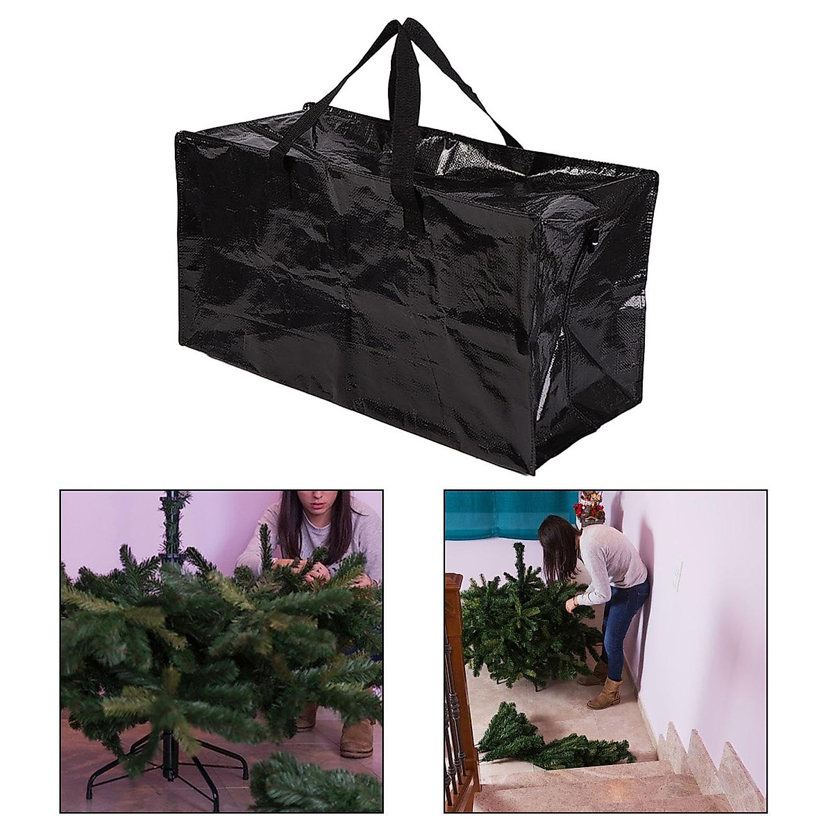 Heavy Duty Outdoor Patio Cushion Furniture Organizer Bag Waterproof Dustproof for Patio Christmas Tree
