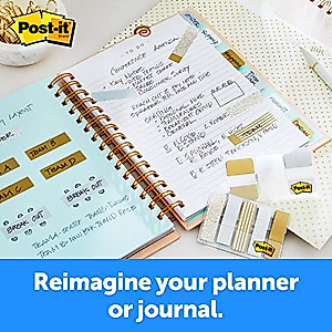 Post-it Flags, 36 Count, 1 in Wide, Assorted Metallic Designs (686-METAL)