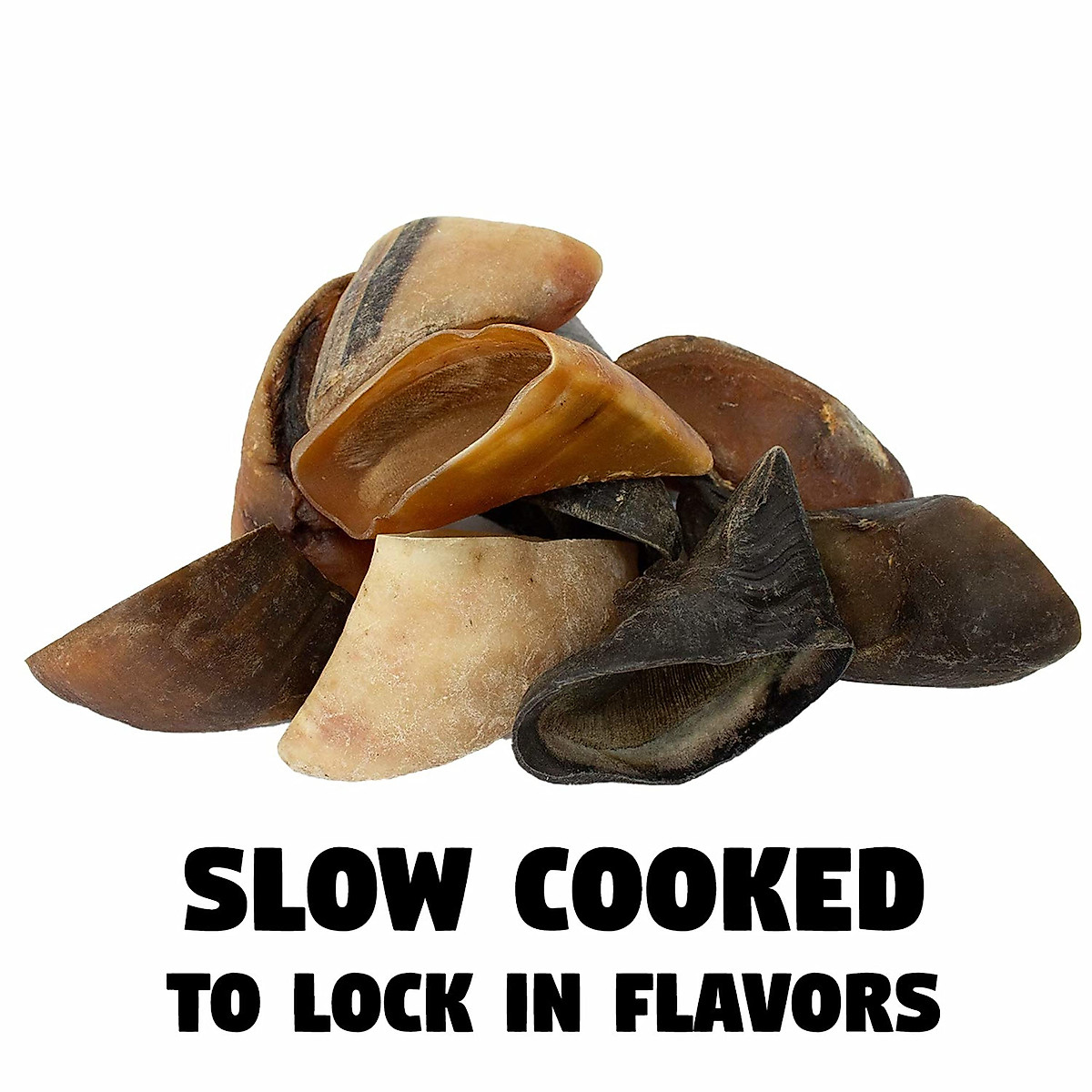 Downtown Pet Supply Dog Bones - Cow Hooves for Dogs Made in USA - Dog Dental Treats & Rawhide Free Dog Chews - Dog Chew Bones - Grass Fed Beef Hooves Stuffed with BBQ - 5 Pack