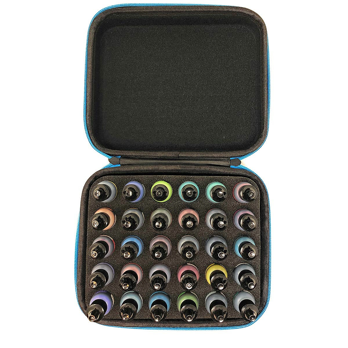 Pixiss 2 Pack Alcohol Ink Storage Carrying Case Organizer, Stores 30x 0.5-Ounce Bottles of Alcohol Ink, Stickles, Glossy Accents or Reinkers, Travel Case (Ink not Included)