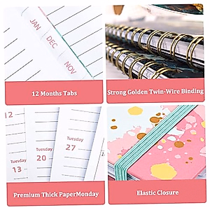 Academic Diary 2023-2024 Mid Year Diary July 2023-June 2024 A5 Week to View Twin-Wire Binding Weekly Planner with Hardcover Style 1