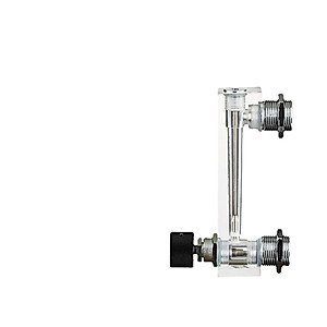 Zihozan G 1/4" Female M18 Panel Float Flowmeter Gas Liquid Air Flow Meter Rotameter with Control Valve(10-70 LPM Gas)