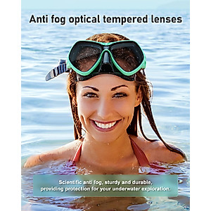 Fawater Swim Goggles with Nose Cover, Professional Anti-Fog and Anti-Leak Clear Snorkeling Mask for Adults and Teens, 9 Colors