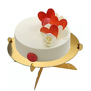 everforyou 12 inch One Tier Cardboard Cupcake Stands & Cake Stands for Party (1, Gold)