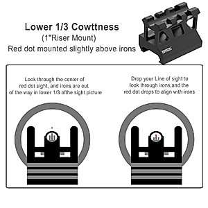 Feyachi Red Dot Sight 4 MOA Red Dot Gun Sight Rifle Scope with 1 inch Riser Mount