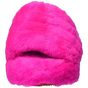 UGG Unisex-Child Fluff Yeah Slide Slipper, Rock Rose, 6 Big Kid US