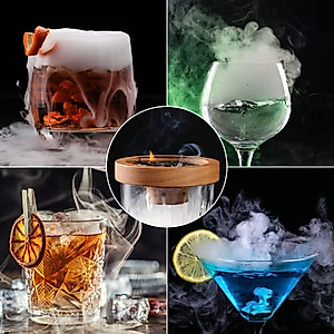 BENJEN Cocktail Smoker Kit with Torch | Four Kinds of Wood Smoker Chips for Whiskey and Bourbon, Infuse Cocktails,Wine,Whiskey | Bar Set | Birthday Gifts for him/Father/Husband/self/Father's Day