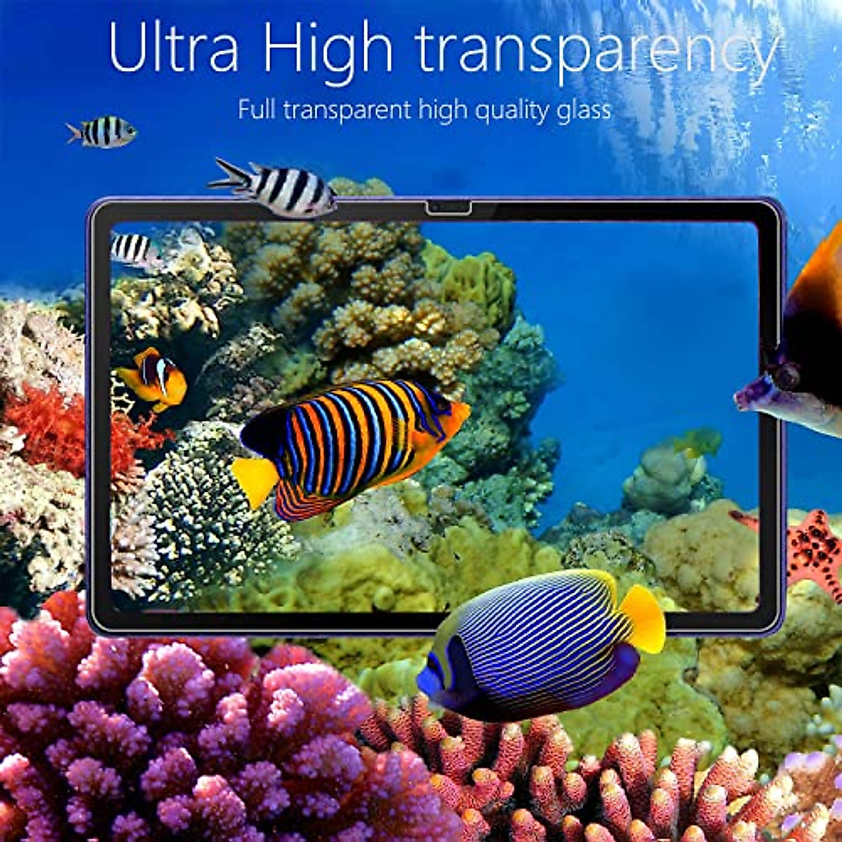 (2 Pack) TDA Glass Screen Protector for TCL Tab 10 5G 10.1" Tablet (Model: 9183W) 2022 Release/TCL TAB 10S 10.1 inch Tablet (Model: 9081X/9080G) Tempered Glass Screen Film, Anti Scratch, Bubble Free