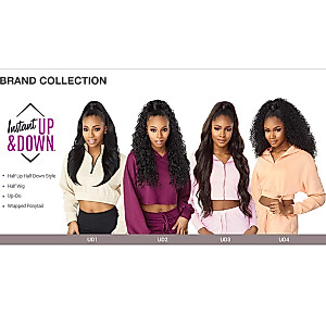 Sensationnel Synthetic Instant Up & Down Pony Wrap Half Wig - UD 4 (1B Off Black)
