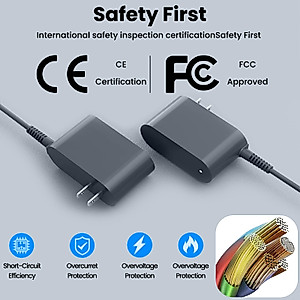 Charger Replacement for Dyson Vacuum Charger for Dyson Vacuum Cleaners V6 V7 V8 DC58 DC59 DC61 DC62 SV03 SV04 SV05 SV06 205720-02 Cordless Vacuum Cleaner Power Adapters
