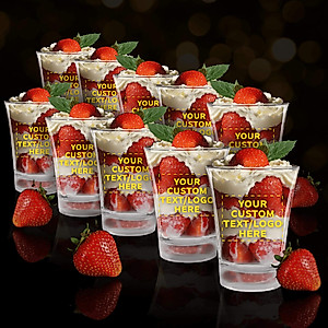 Custom Shot Glasses 2 oz. Set of 10, Personalized Bulk Pack - Great for Wedding, Party, Birthday, Gifts - Clear