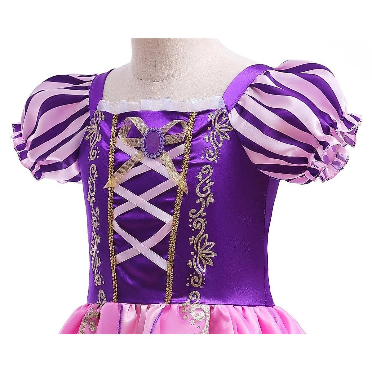 Dressy Daisy Baby Girls Long Hair Princess Fancy Dress Up Costume Halloween Birthday Party Cosplay Outfit with Size 18-24 Months