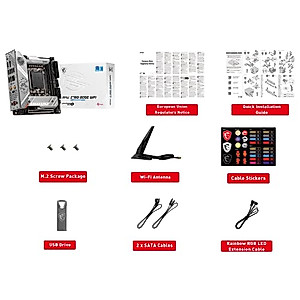 MSI MPG Z790I Edge WiFi Gaming Motherboard (Supports 12th/13th Gen Intel Processors, LGA 1700, DDR5, PCIe 5.0, M.2, 2.5Gbps LAN, USB 3.2 Gen2, Wi-Fi 6E, Mini-ITX)