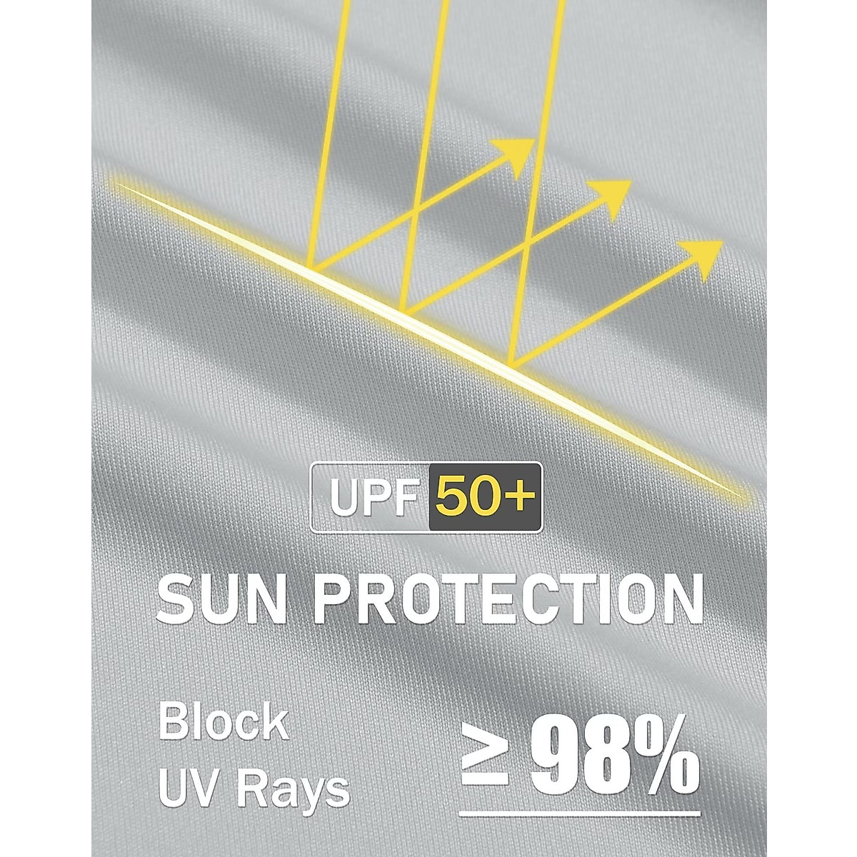 Boladeci Mens Summer Shirt Fishing Hoodie UPF 50+ UV Protection Sun Shirts Long Sleeve Cooling SPF Rash Guard Tops Tee T-Shirts Swim Shirts M Gray