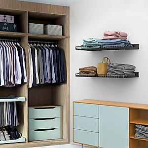 Ultrawall Wall Mounted Storage Shelf for Garage, 2 Pack Metal Shelf Rack, Heavy-Duty Wall Organizer Shelves Suitable for Shop, Shed, Garage 23.5inch x 12inch