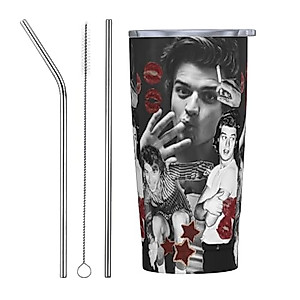 OAEWRE Joe Actors Keery Stainless Steel Mug Insulated Tumbler Coffee Mugs with Lids and Straw Double Wall Vacuum Cup 20oz