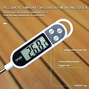 Digital Meat Thermometer for Cooking,Digital Instant Read Food Thermometer with Long Probe for Grilling Smoker BBQ Kitchen Cooking Candy Thermometer