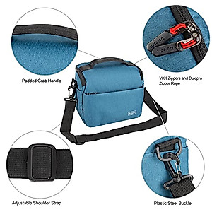 Dulepro Camera Bag, SLR DSLR Waterproof and Anti-Shock Theft Camera Case, Vintage Padded Camera Shoulder Bag for Women and Men