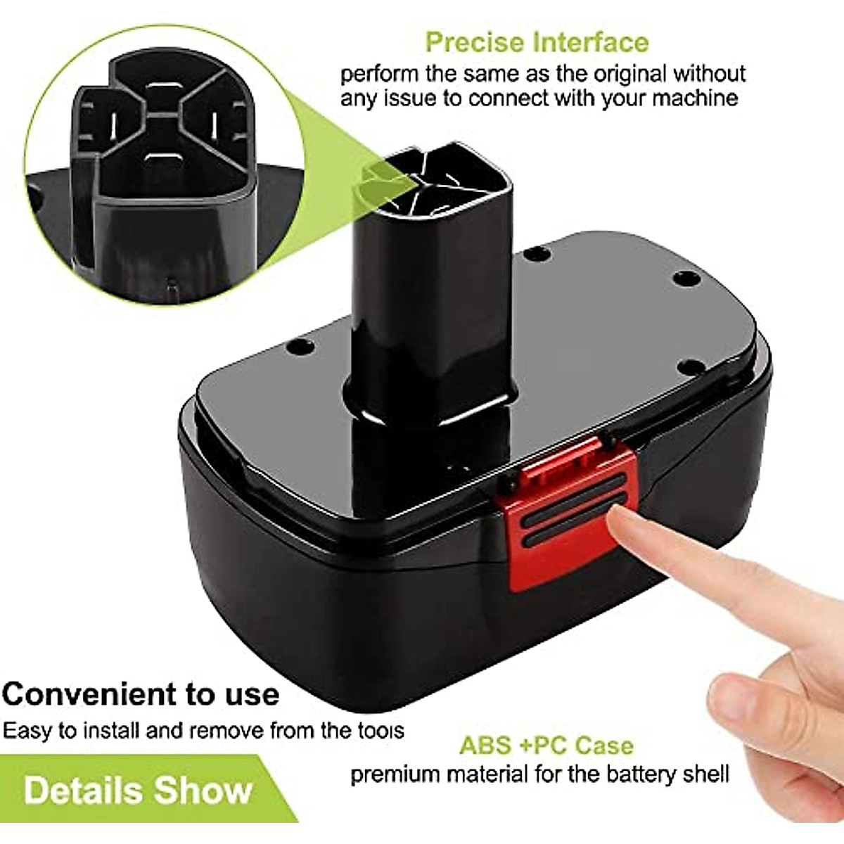 3.6Ah Replacement Battery Compatible with Craftsman 19.2 Volt Battery C3 DieHard 130279005 130279003 130279017 315.113753 315.115410 315.11485 1323517 11375 11376 Cordless Power Tools 2 Packs