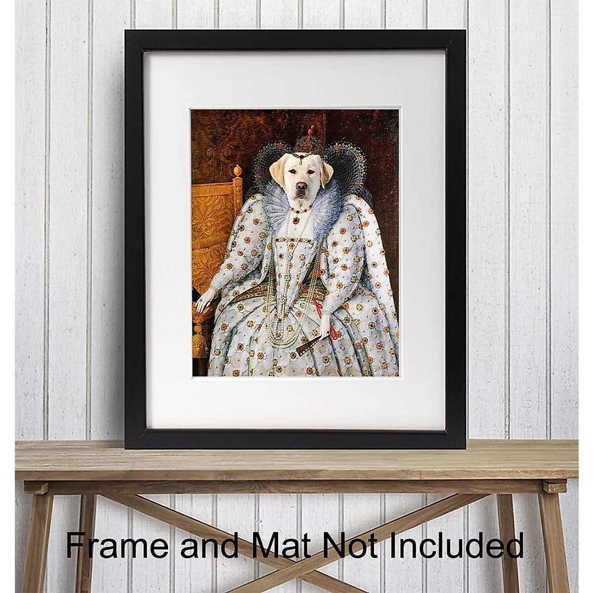 Renaissance Labrador Retriever Wall Decor - 8x10 Home Art Print for Bedroom, Living Room, Veterinarian, Vet Office - Gift for Dog, Puppy, Black, Yellow, Chocolate Lab Fans, Hunters