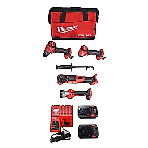 Milwaukee 3698-24MT 18V Fuel 4-Tool Cordless Combo Kit with 6.0Ah 3.0Ah Lithium Ion Batteries
