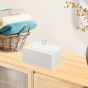Weiai Acrylic Dryer Sheet Holder, Clear Dryer Sheets Box Container for Laundry Dispenser Storage