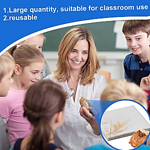 24 Pcs White Streak Plates for Mineral Kit Test Streak Geology Tools Hardness Test Kit Science Supply for Rock Test Specimens Science Classrooms Labs, 1.9 x 1.9 Inches